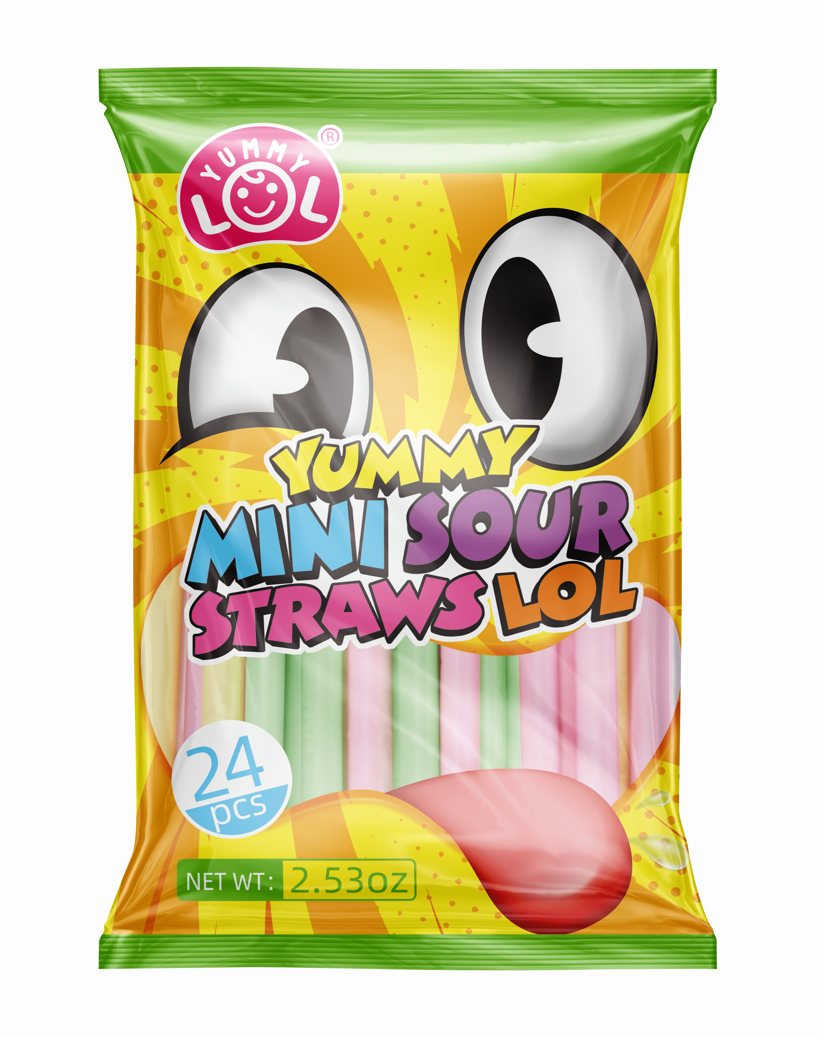 Mini Sour Powder Straws - Yummy LOL